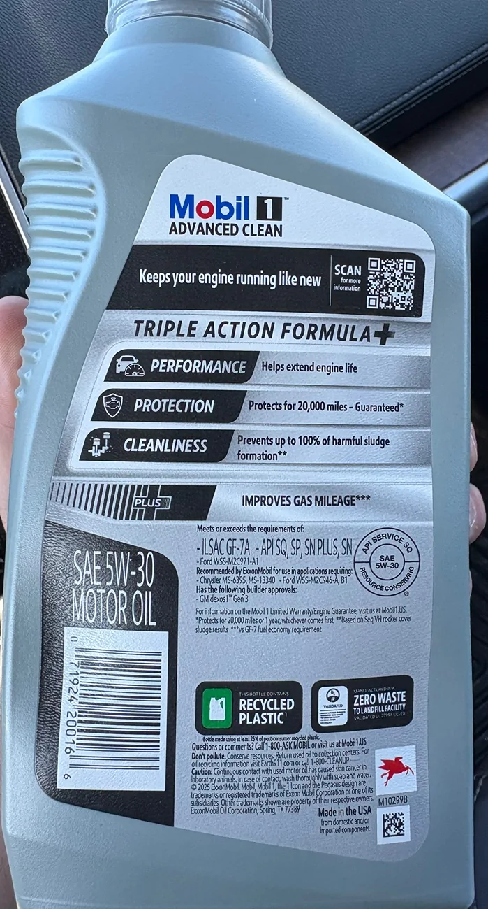 New Mobil 1 oil “Advanced Clean” | Jeep Wrangler Forums (JL / JLU ...