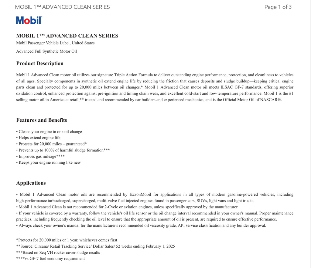 New Mobil 1 oil “Advanced Clean” | Jeep Wrangler Forums (JL / JLU ...
