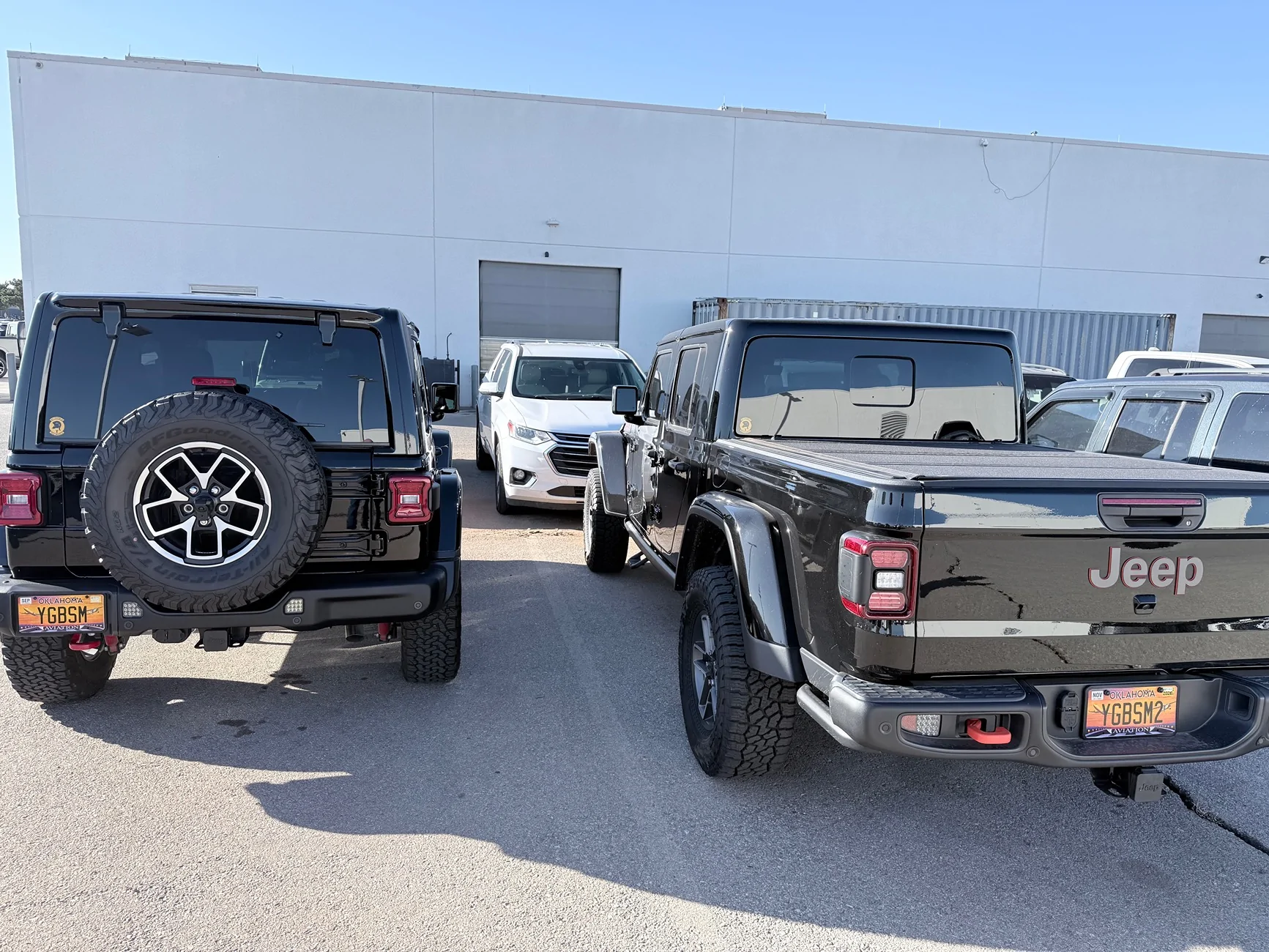 Dropped off my Wrangler to keep my Gladiator company at the dealership ...