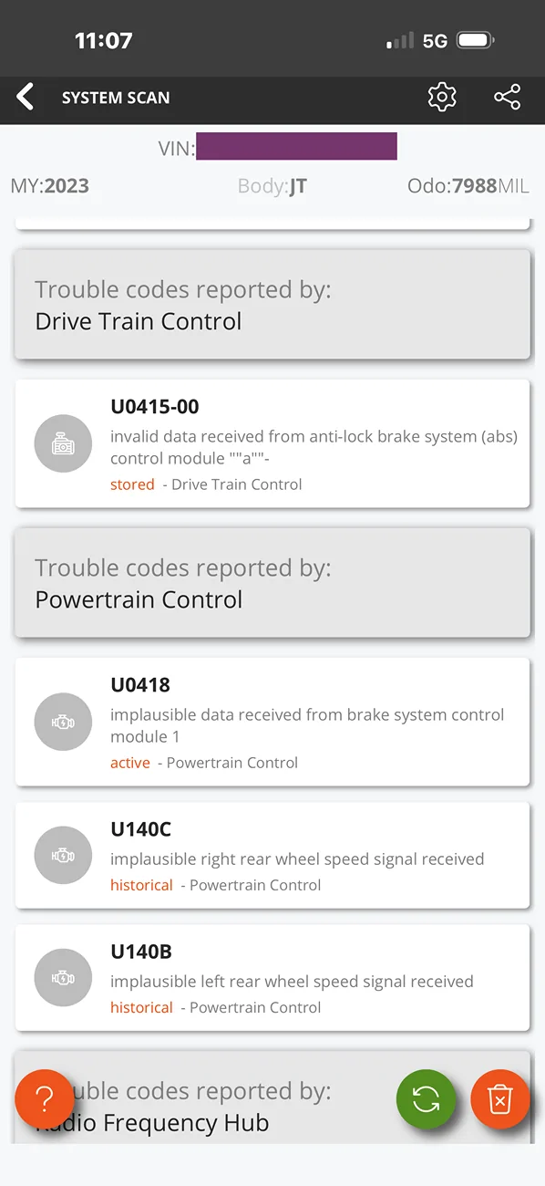 JT with XD60 and ABS Errors (I know JT, but JL would have the same ...