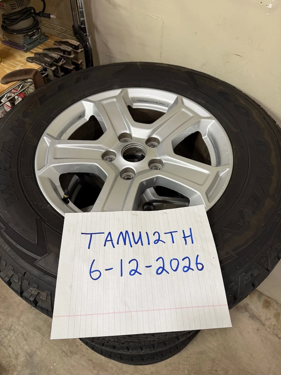 Texas - Set of 5 Jeep Wrangler Sport S Take Off Wheels and Tires | Jeep ...