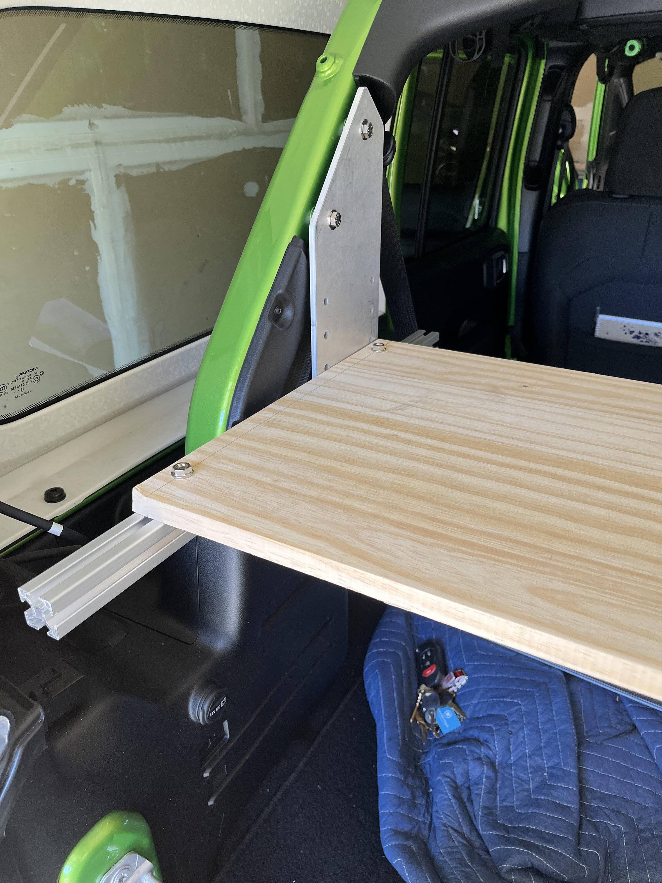 DIY Adjustable Height Rear Storage Rack & Shelf (Not bolted to hardtop ...