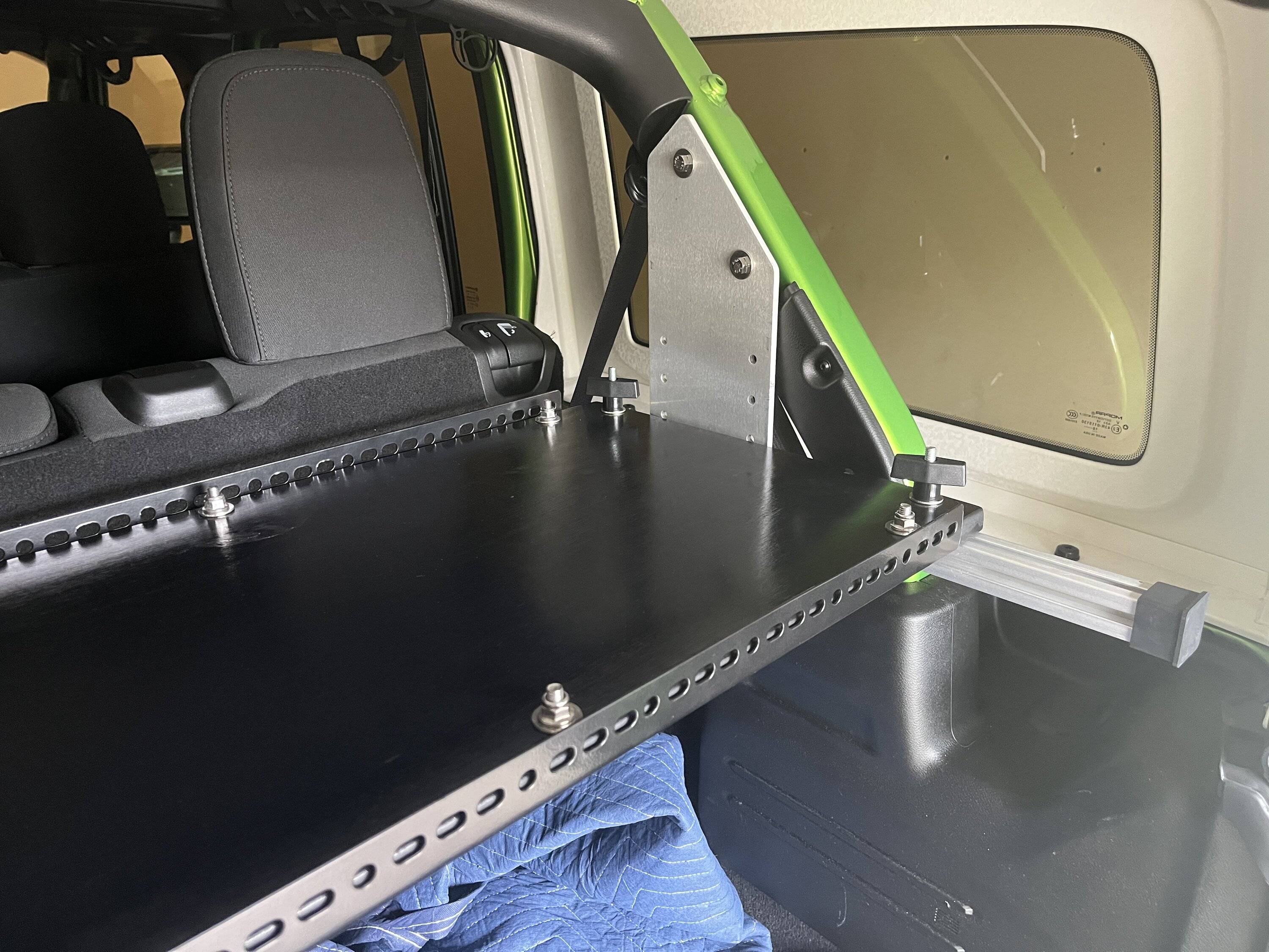 DIY Adjustable Height Rear Storage Rack & Shelf (Not bolted to hardtop ...