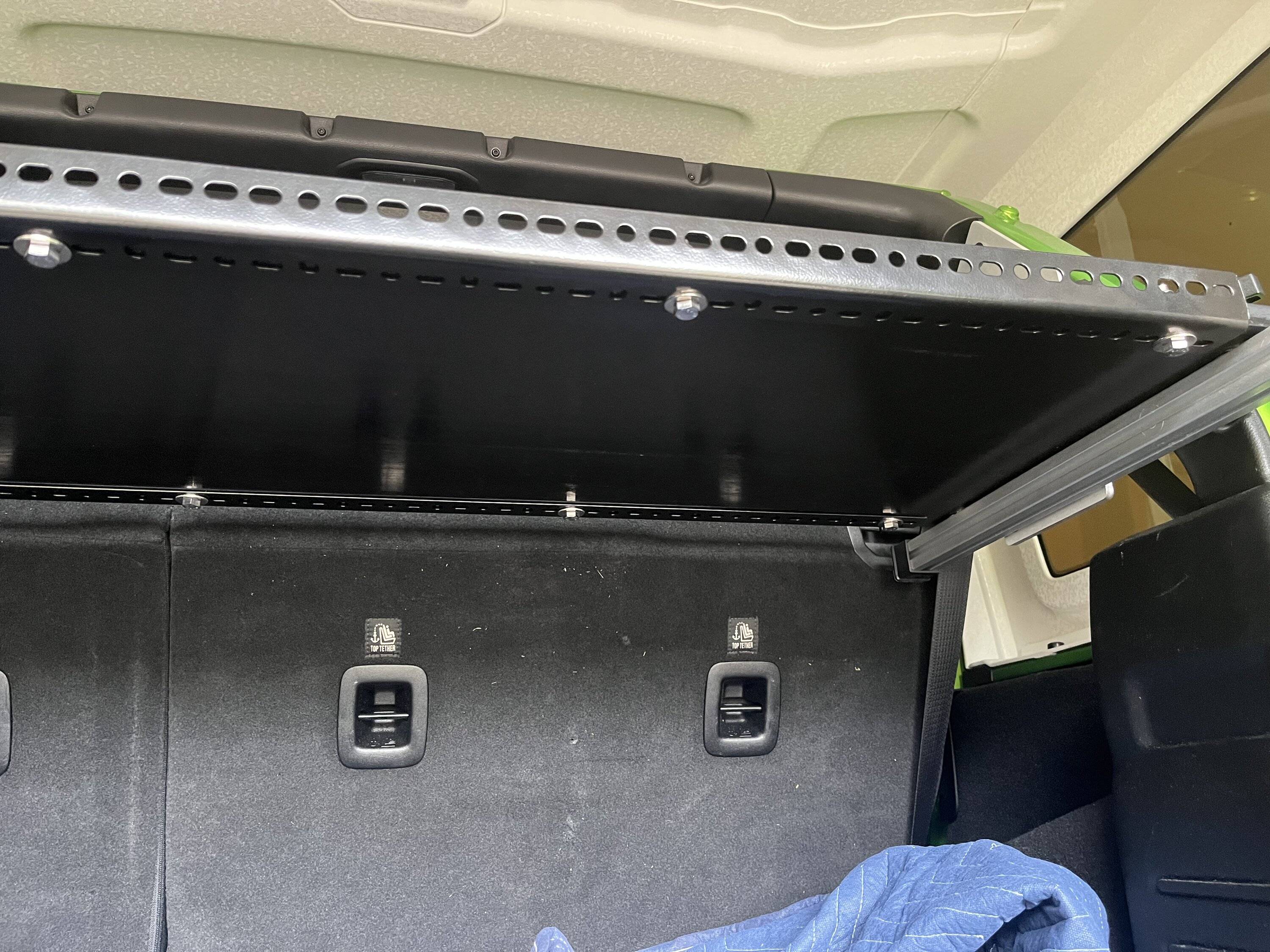 DIY Adjustable Height Rear Storage Rack & Shelf (Not bolted to hardtop ...