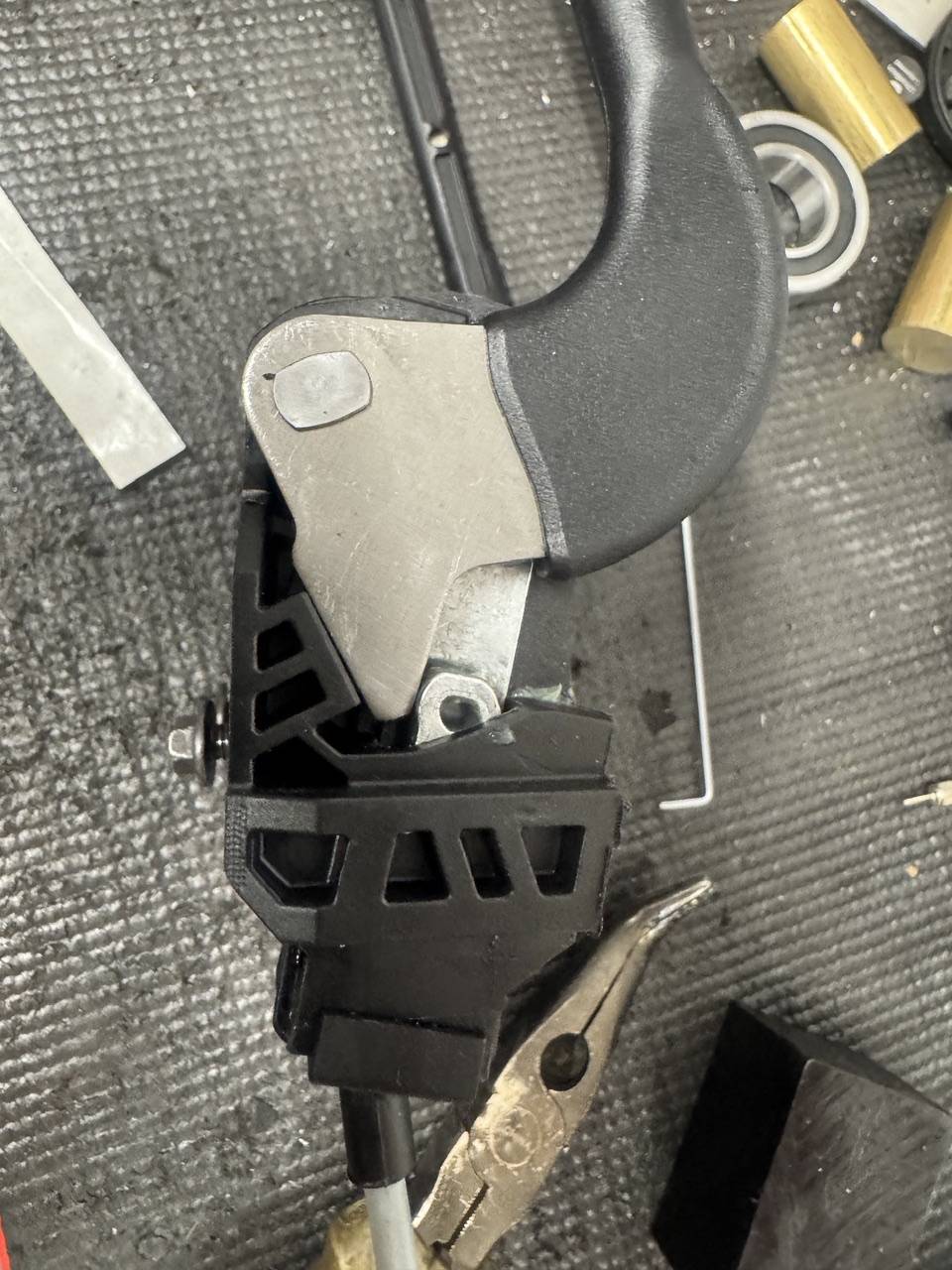 Quick fix for broken 2 door rear seat headrest latch, where headrest ...